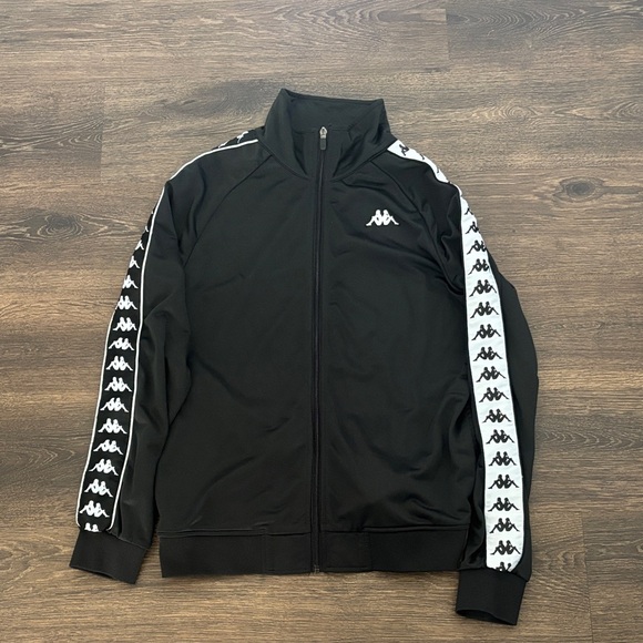 Kappa | Jackets & Coats | Kappa Mens Black And White Logo Jacket | Poshmark
